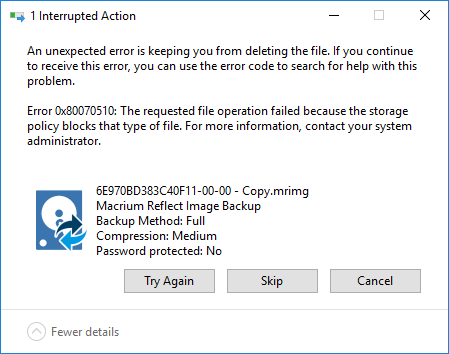 _MIG_PROTECTED_FILE_ACCESS - KnowledgeBase v7 - Macrium Reflect Knowledgebase - KnowledgeBase v7 ...